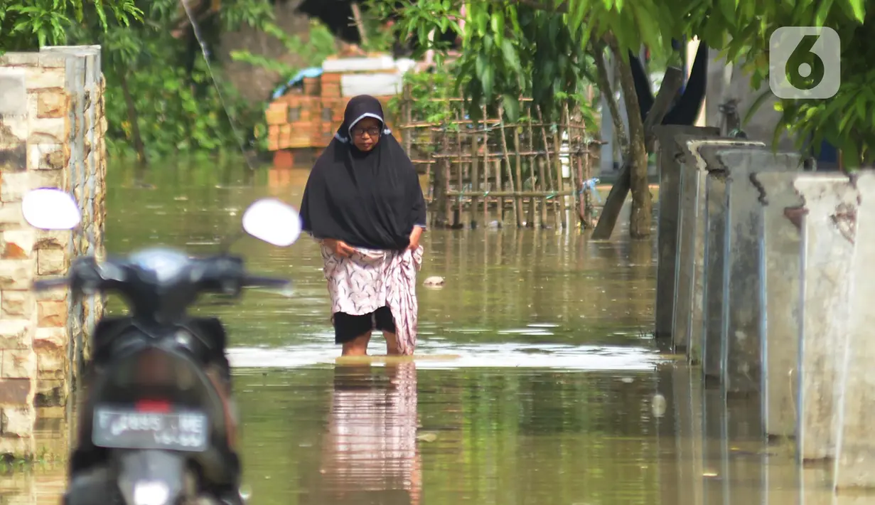 Penampakan dari Udara Banjir di Karawang - Foto Liputan6.com