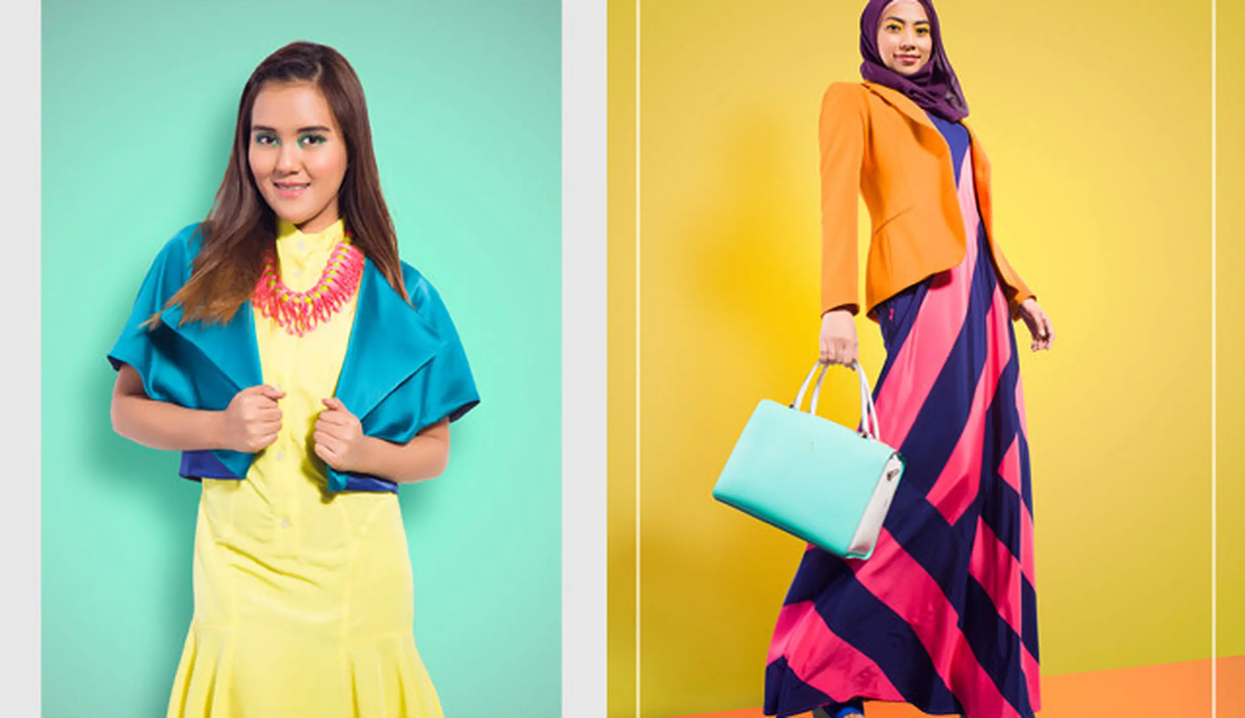 Fashion Spread: 8 Gaya Color Blocking Untuk Sambut Lebaran - Photo ...