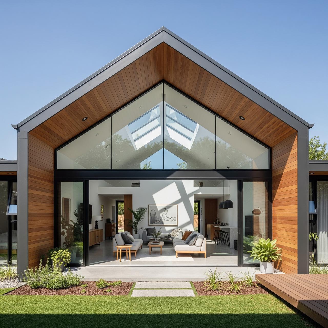 7 Model Rumah Minimalis Atap Limasan Modern dengan Bukaan Banyak