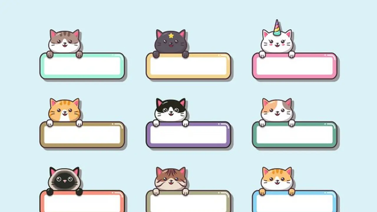 20 Template Label Nama Anak yang Lucu dan Cara Mencetaknya - Hot ...