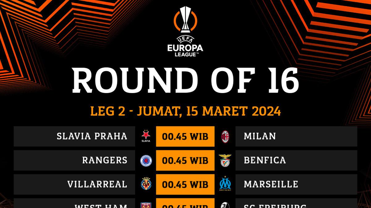 Jadwal Siaran Langsung Liga Europa 2023/2024 Babak 16 Besar Leg Kedua di Vidio - Ragam Bola.com