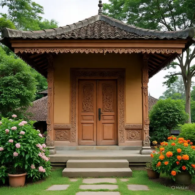 7 Desain Rumah Gebyok Sederhana, Perpaduan Gaya Klasik Jawa dan ...