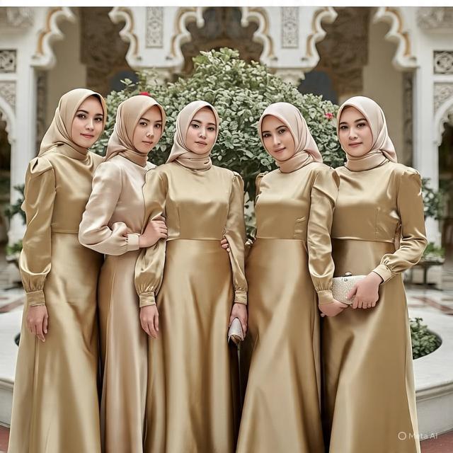 8 Model Gaun Bridesmaid Satin 2025, Kompak dan Elegan di Pernikahan