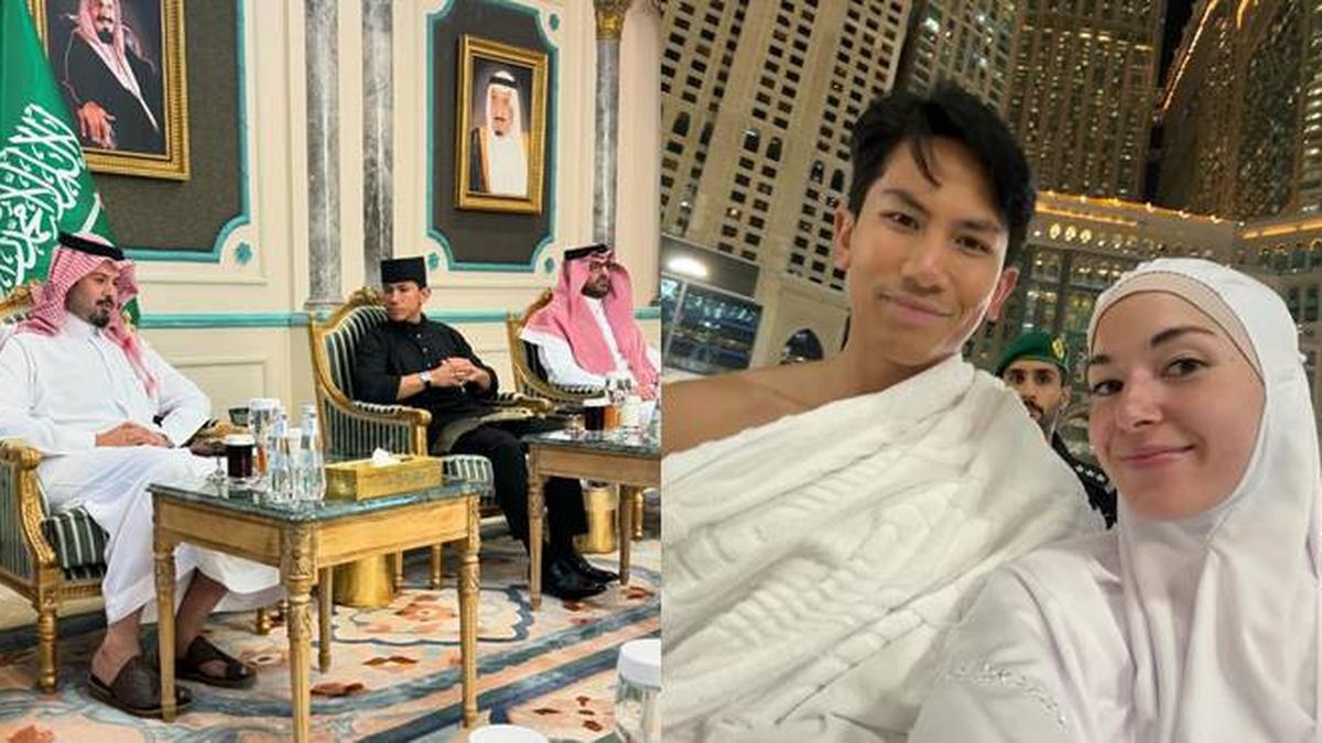 6 Potret Pangeran Mateen dan Anisha Rosnah Jalani Umrah Perdana