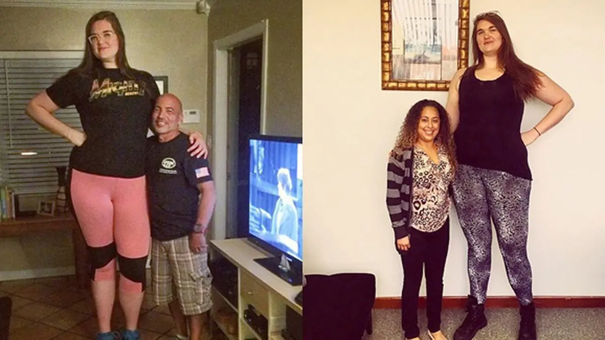 Pesona Aly Stosz: Wanita Dengan Tinggi Lebih Dua Meter - Photo Fimela.com