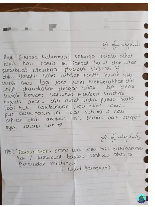 6 Potret Surat Anak Pondok untuk Ortu Ini Bikin Tersentuh Sekaligus ...