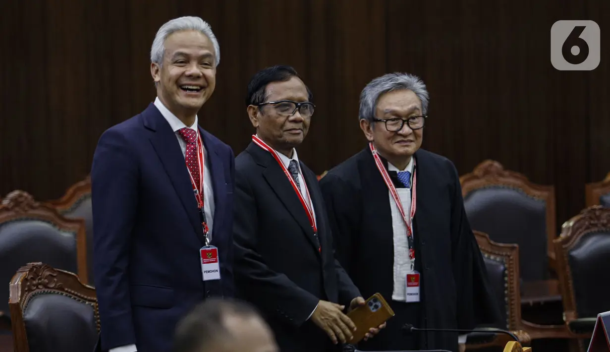 Anies-Cak Imin dan Ganjar-Mahfud Hadiri Sidang Putusan Sengketa Pilpres 2024 - Foto Liputan6.com