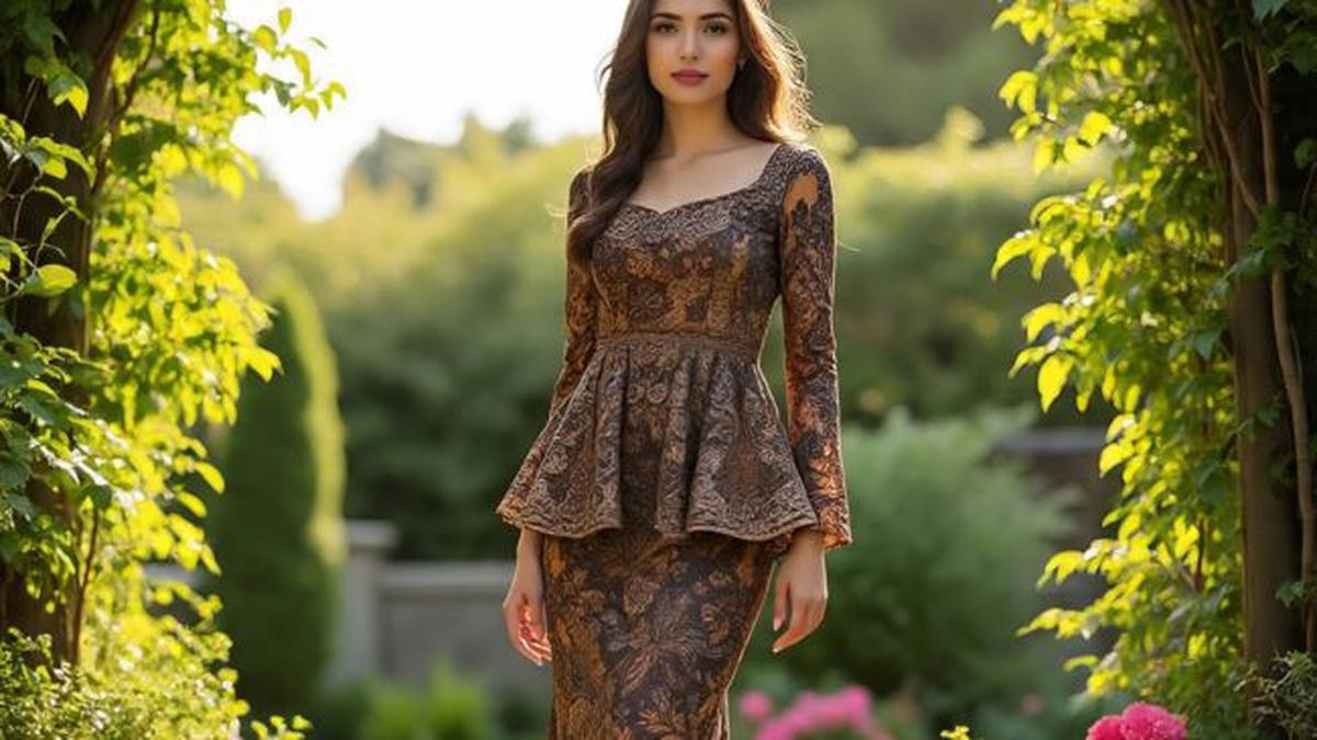 8 Dress Batik Kombinasi Brokat Tema HUT RI, Tampil Elegan dan Berkarakter