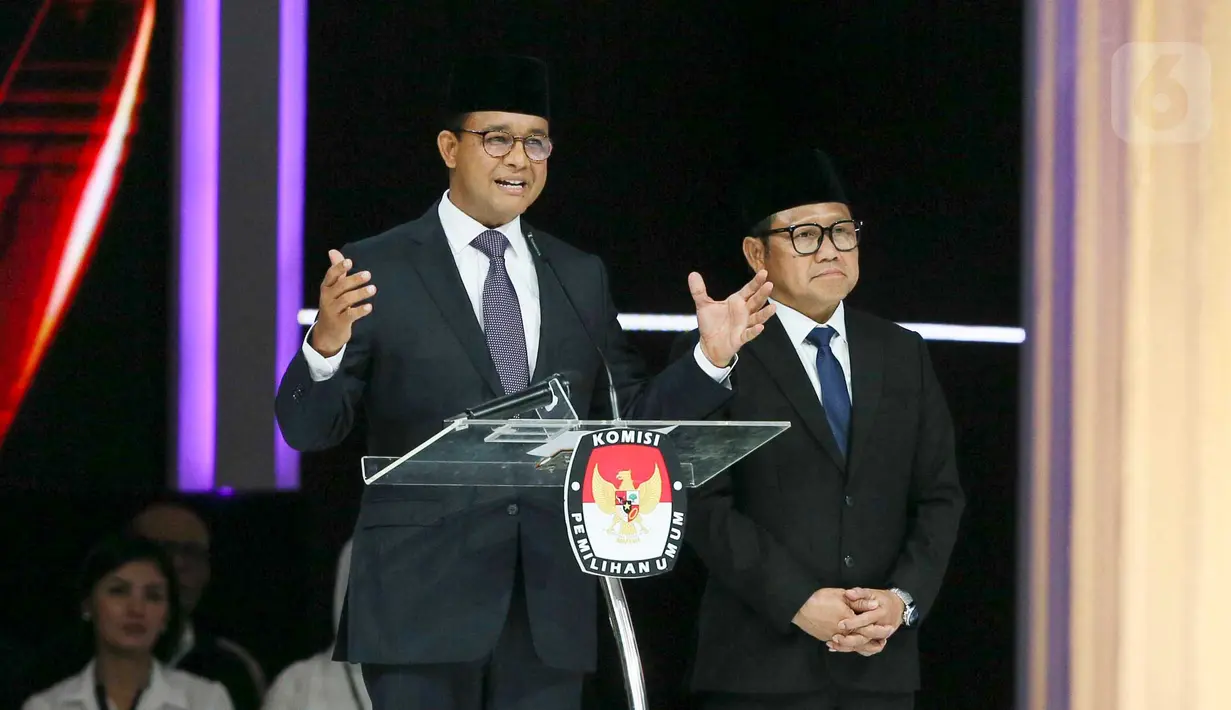 Momen Akhir Capres Cawapres Usai Debat Pamungkas Pemilu 2024 Foto