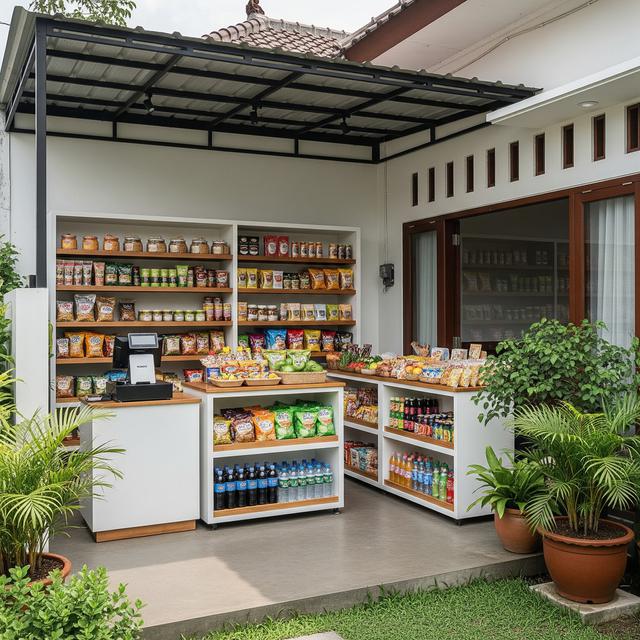 9 Inspirasi Desain Warung Kelontong Modern di Rumah Tipe 36, Fungsional ...