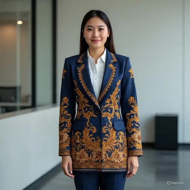 10 Blazer Batik Wanita Panjang Modis dan Serbaguna, Jadi Pilihan Tepat ...