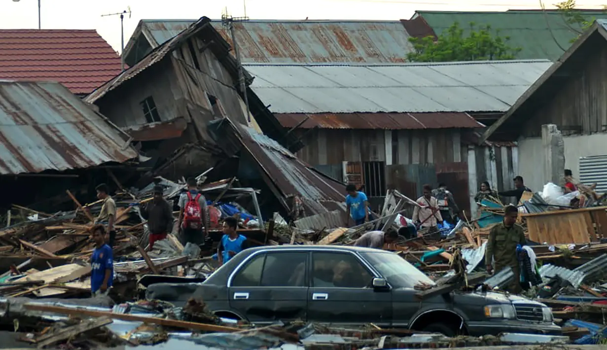 FOTO: Sisa-Sisa Keganasan Tsunami di Kota Palu