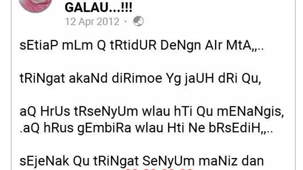 8 Status Alay Netizen, Tulisannya Bikin Anak Milenial Bingung - Hot ...
