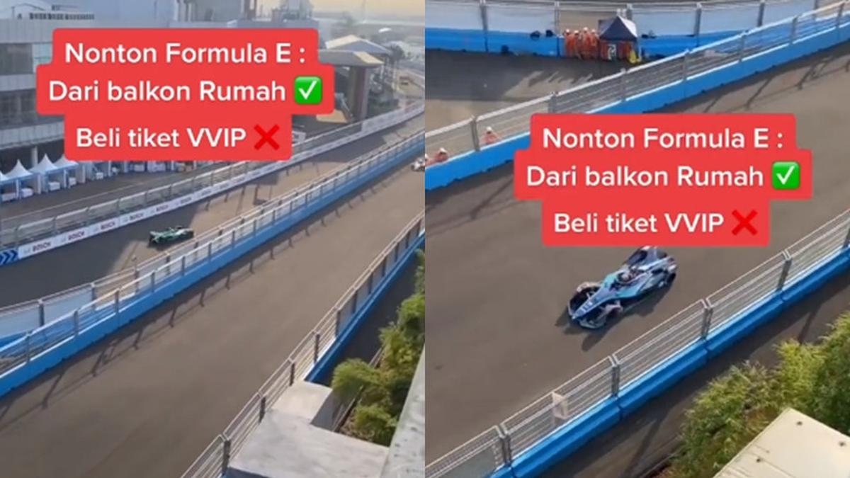 Viral Seorang Pria Santuy Nonton Formula E dari Balkon Rumah, Netizen ...