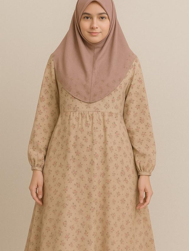 10 Inspirasi Model Gamis Syari A-Line Terbaru yang Sedang Digemari ...