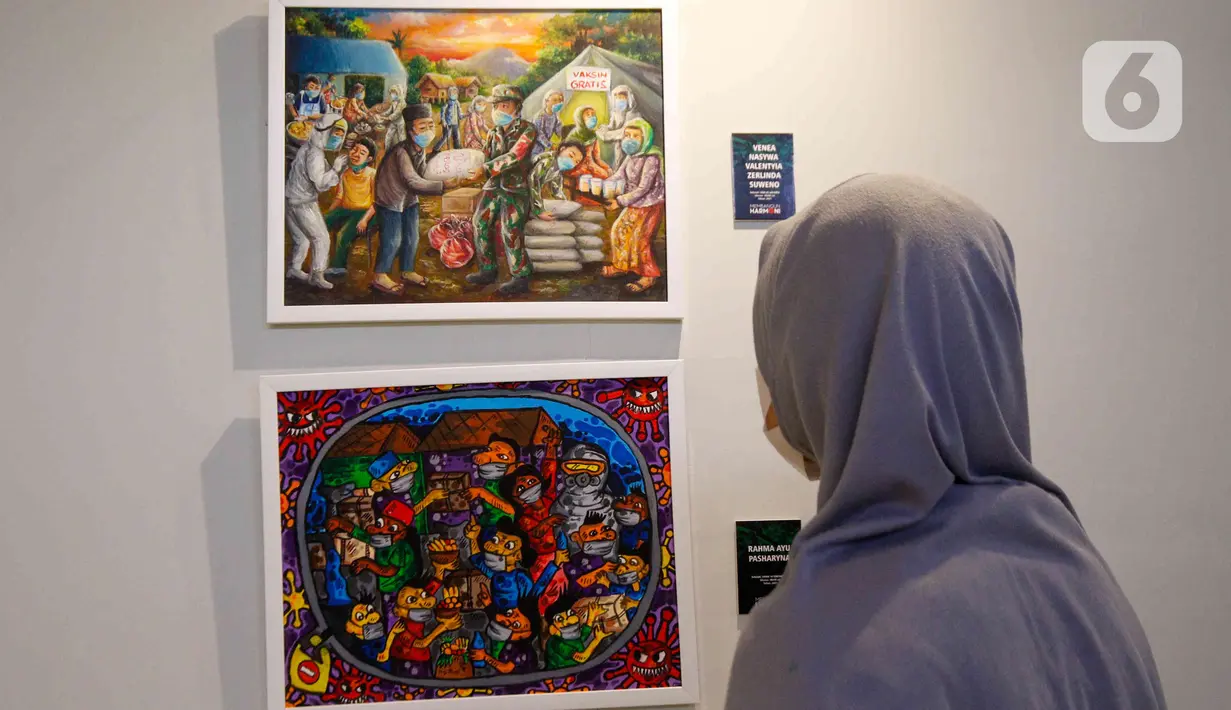 FOTO: Membangun Harmoni Dalam Bingkai Lukisan Pelajar - Foto Liputan6.com