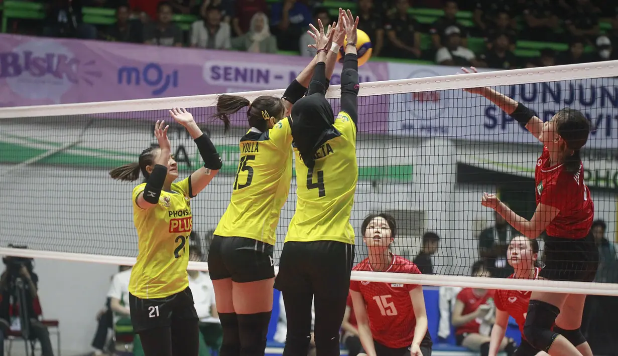 Foto: Yolla Yuliana dkk Hajar Makau di Laga Perdana Kejuaraan Bola Voli ...