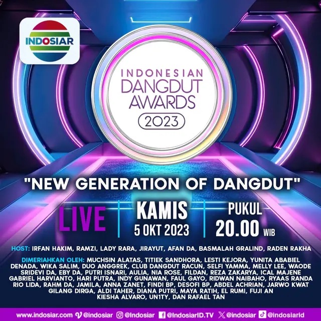 Indonesian Dangdut Awards 2023 (IDA 2023) Siap Menghentak Malam Ini, 5 Oktober 2023 - ShowBiz ...