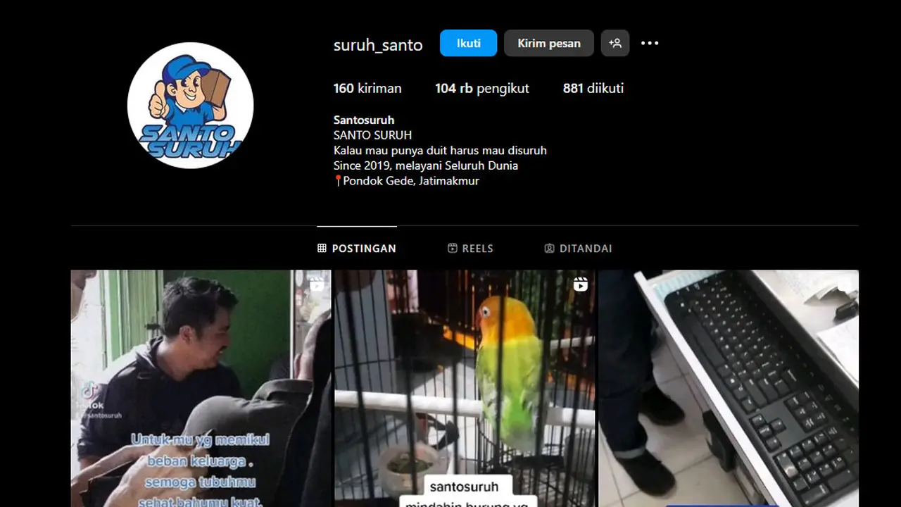 Santo Suruh, Jasa Suruhan yang Berawal dari Keinginan Susanto ...