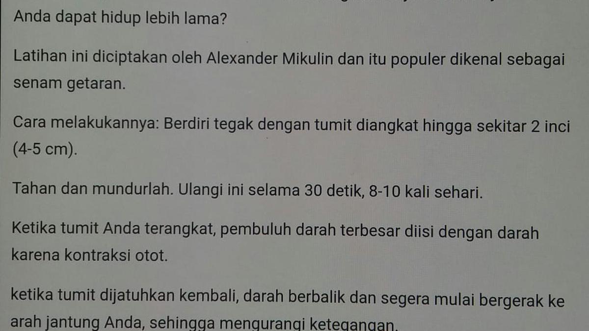 Berjinjit Sembuhkan Kelumpuhan Akibat Stroke? Ini Tanggapan Ahli