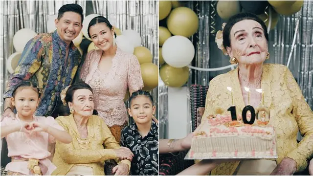 7 Potret Sharena Delon Rayakan Ulang Tahun Sang Nenek yang ke-100 ...