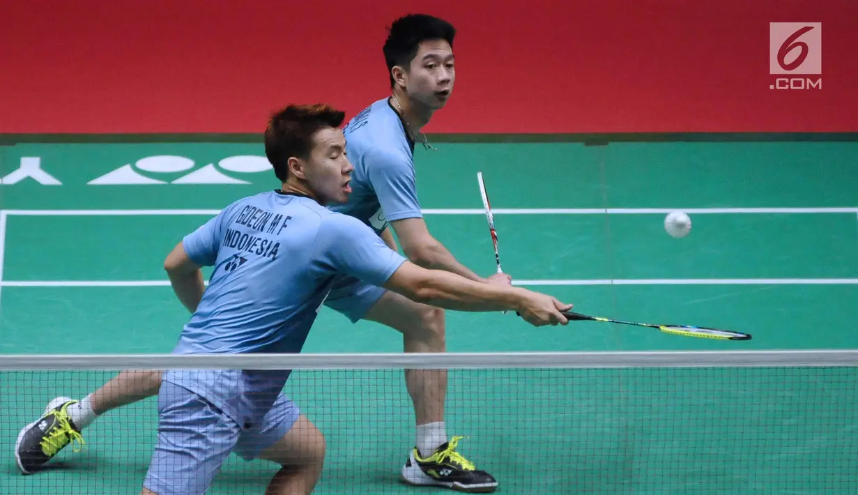 FOTO: Kalahkan Hendra Setiawan / Rian Saputro, Kevin / Marcus Melenggang ke Perempat Final ...