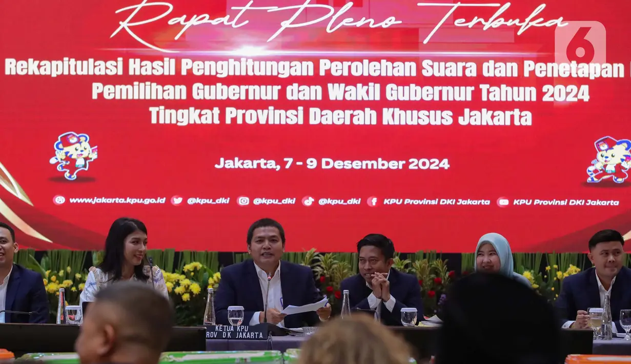 KPU DKI Jakarta Tetapkan Pramono Anung-Rano Karno Unggul di Pilkada Jakarta 2024 - Foto Liputan6.com