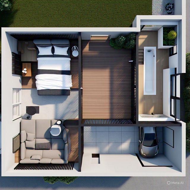 Denah Rumah Minimalis 2 Kamar Ukuran 7x9, Nyaman dan Fungsional