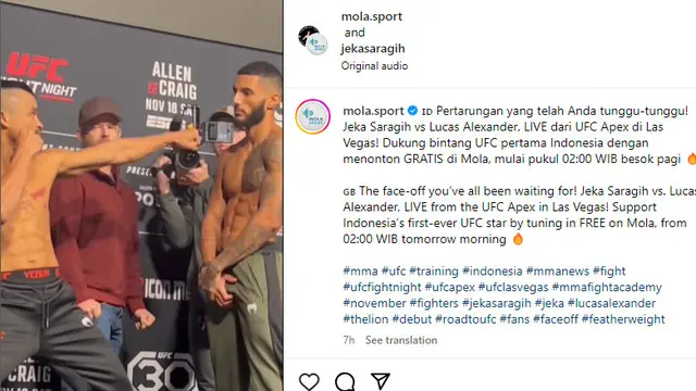 Lawan Lebih Berat 2 Pon, Jeka Saragih Tetap Maju Lawan Lucas Alexander ...