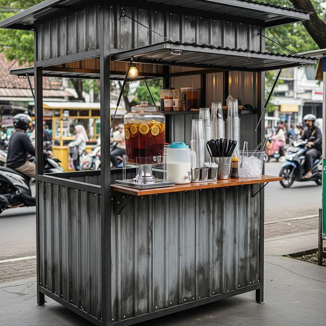 7 Desain Warung Portable Booth untuk Jualan Es Teh Jumbo, Cocok untuk ...