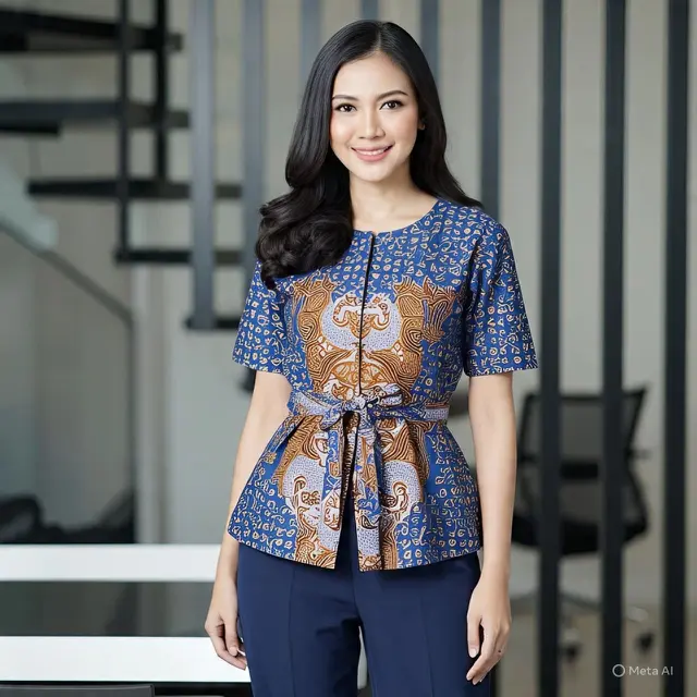 15 Model Atasan Batik Buat Kerja Terbaru 2025, Tampil Profesional dan ...
