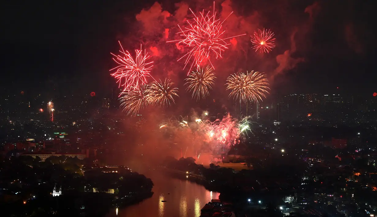 Potret Semarak Kembang Api Tahun Baru 2023 dari Berbagai Negara di Dunia - Foto Liputan6.com