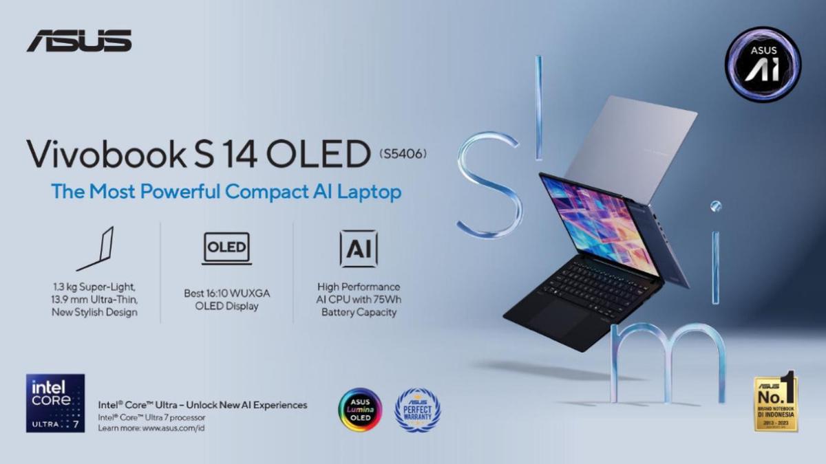 ASUS Vivobook S 14 OLED S5406, Sang Laptop Ringan dan Tipis yang Mudah ...