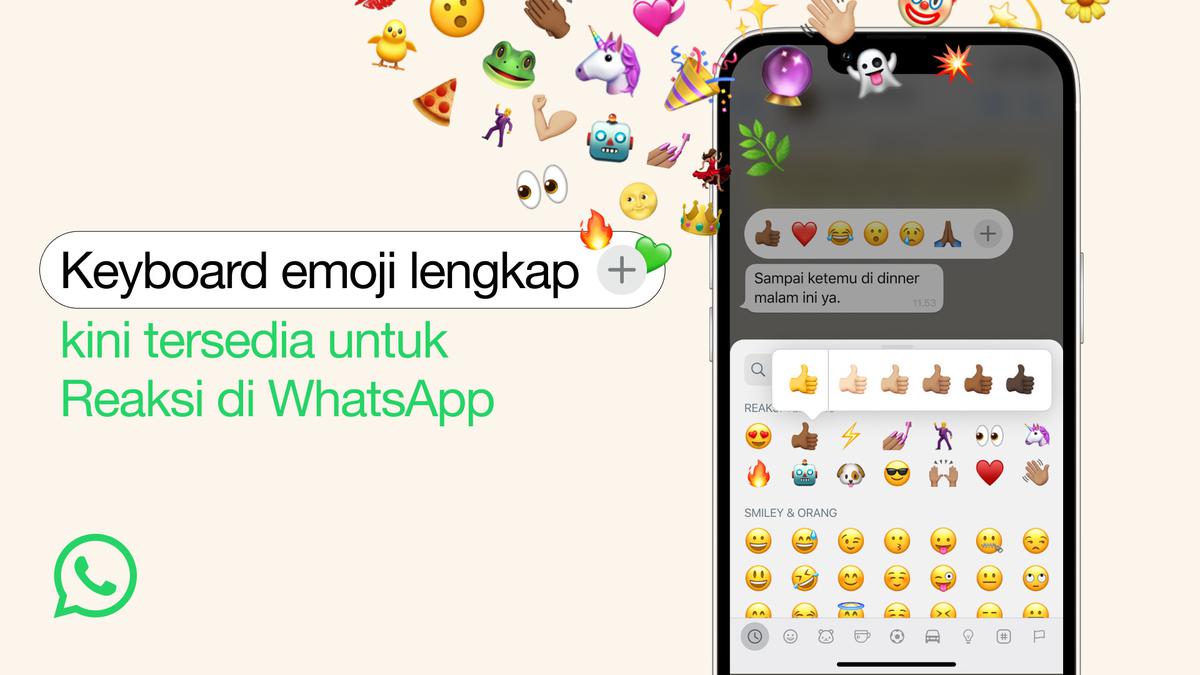 Arti Emoji-Emoji Baru di WhatsApp yang Bisa Dipakai untuk Reactions Pesan