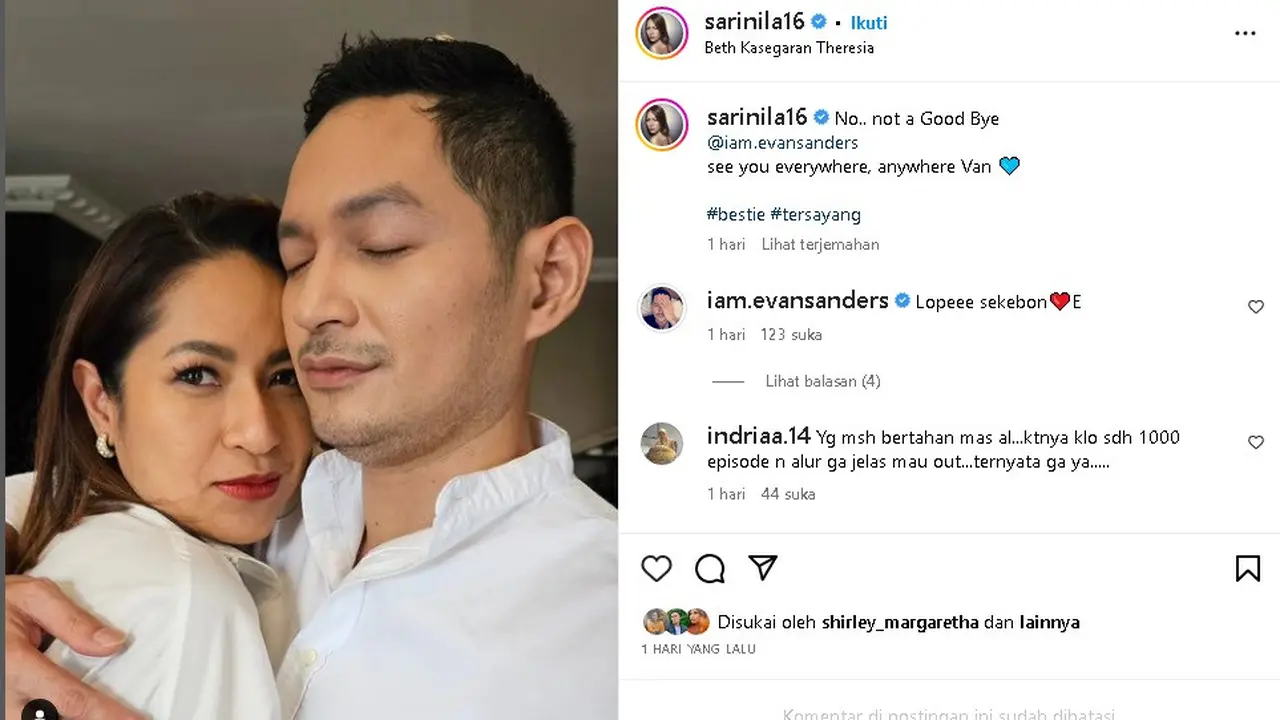 Evan Sanders Isyaratkan Keluar dari Ikatan Cinta Susul Amanda Manopo, Sari Nila Unggah Foto ...