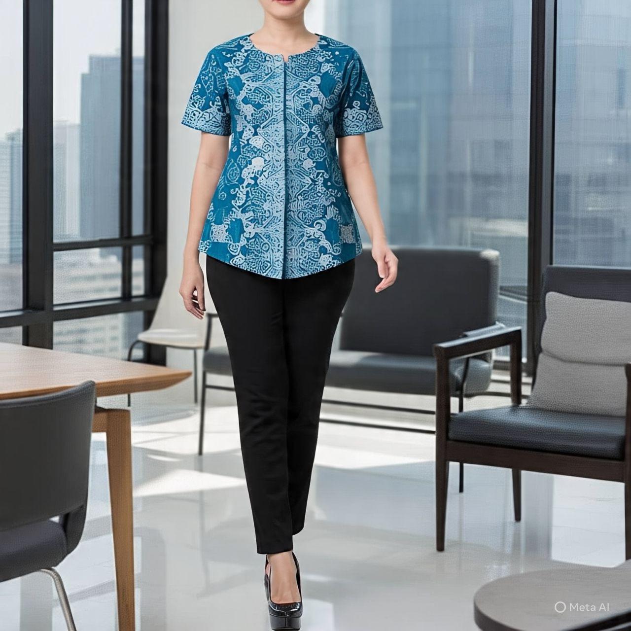 15 Model Atasan Batik Buat Kerja Terbaru 2025, Tampil Profesional dan ...