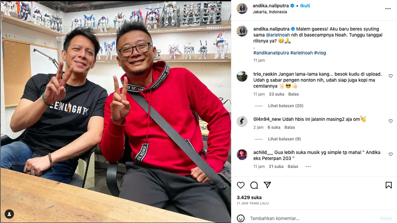 Andika Eks The Titans dan Ariel NOAH Akhirnya Bertemu, Terungkap Bahwa ...