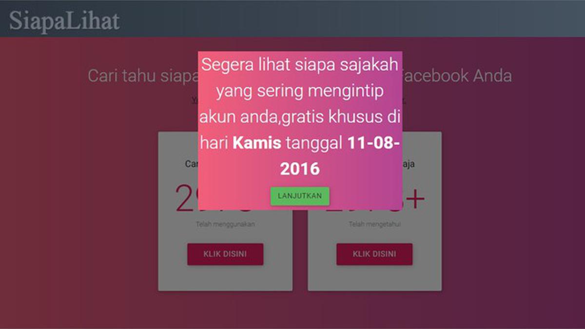 Hati-Hati, Spambot Siapalihat di Facebook - Tekno Liputan6.com