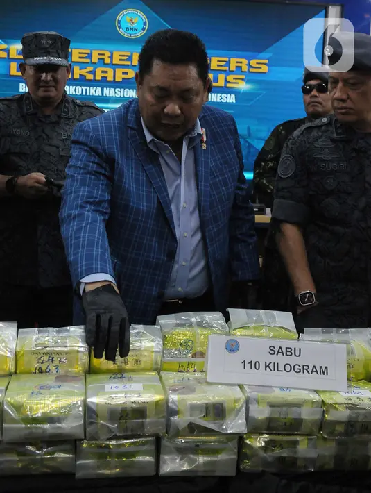 BNN Sita 110 Kilogram Sabu dari 6 Tersangka di Dua Lokasi Berbeda - Foto Liputan6.com