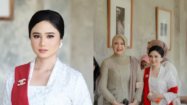 Bertema Merah Putih, Ini 7 Potret Kebaya Tissa Biani di Tunangan Kakak - Hot Liputan6.com