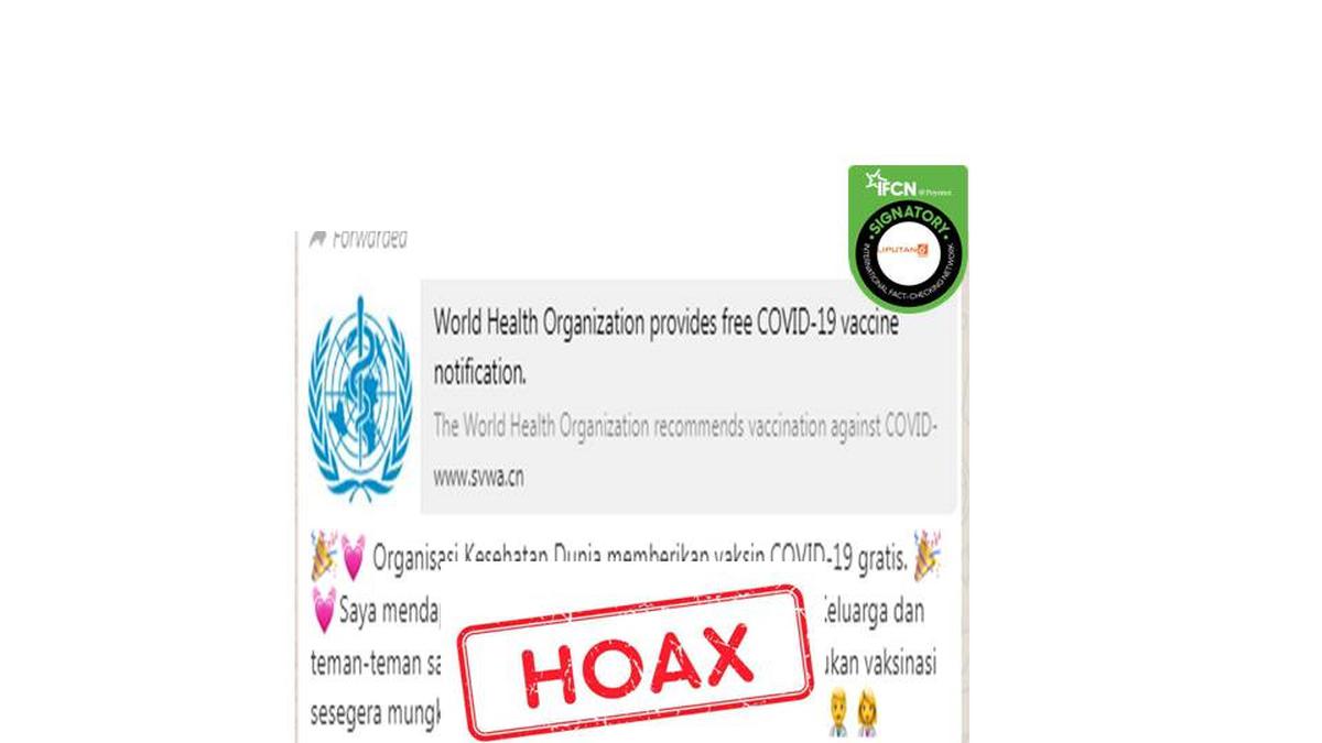 Cek Fakta: Hoaks Pesan Berantai Berisi Link Pendaftaran Vaksin Covid-19 ...