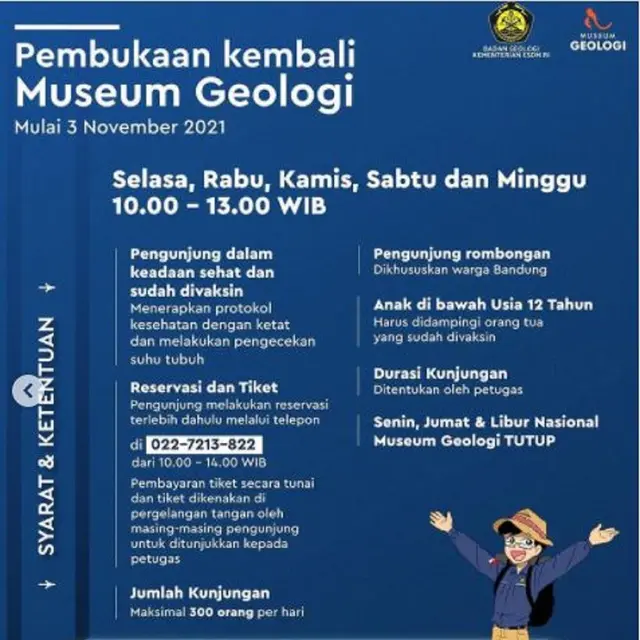 Museum Geologi Bandung Kembali Dibuka, Simak Syarat Kunjungannya ...