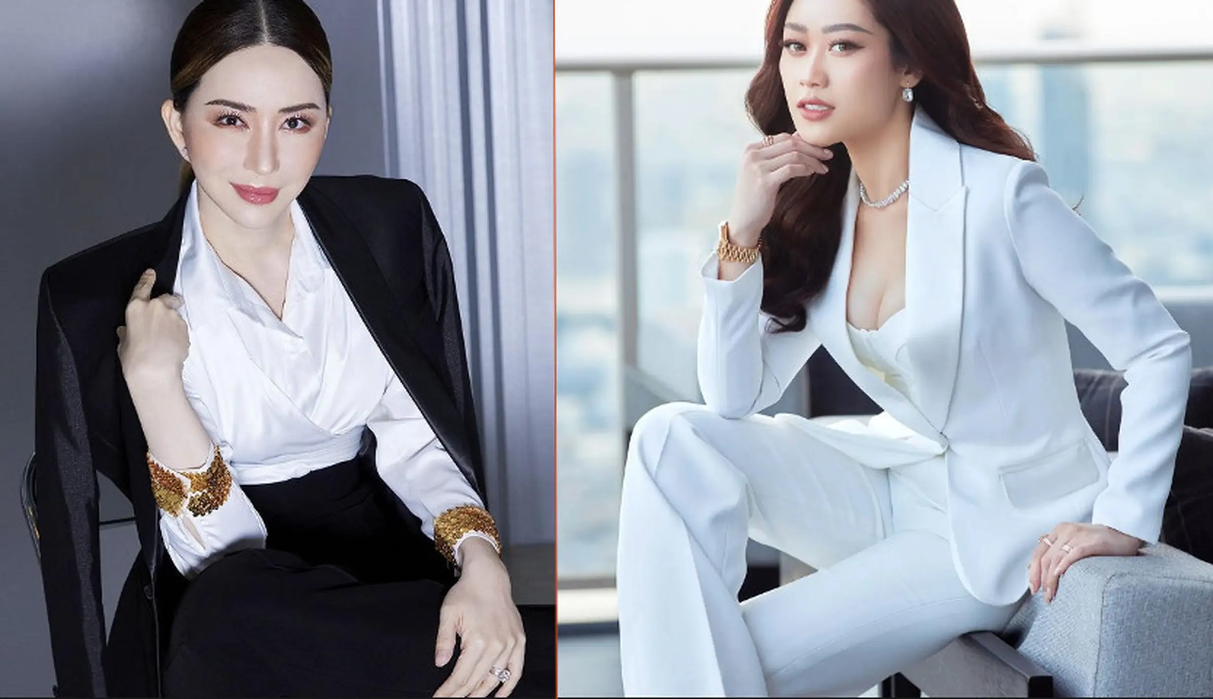 6 Potret Persamaan Gaya Poppy Capella-Anne Jakrajutatip, Para Pemegang ...