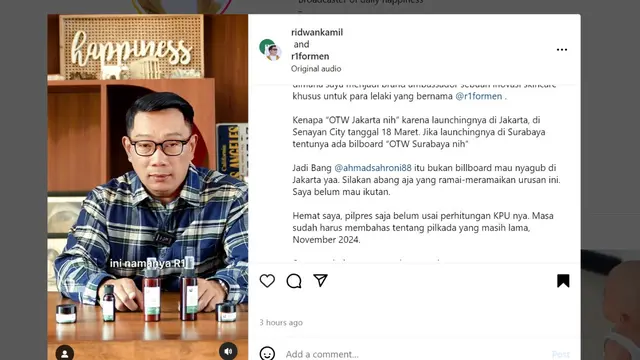 Ridwan Kamil Sempat Buat Heboh dengan Baliho OTW Jakarta, Ternyata ...