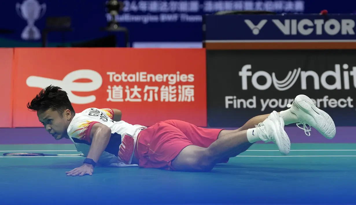 Foto: Kerja Keras Tim Bulu Tangkis Putra Indonesia di Final Thomas Cup 2024, Sempat Perbaiki ...