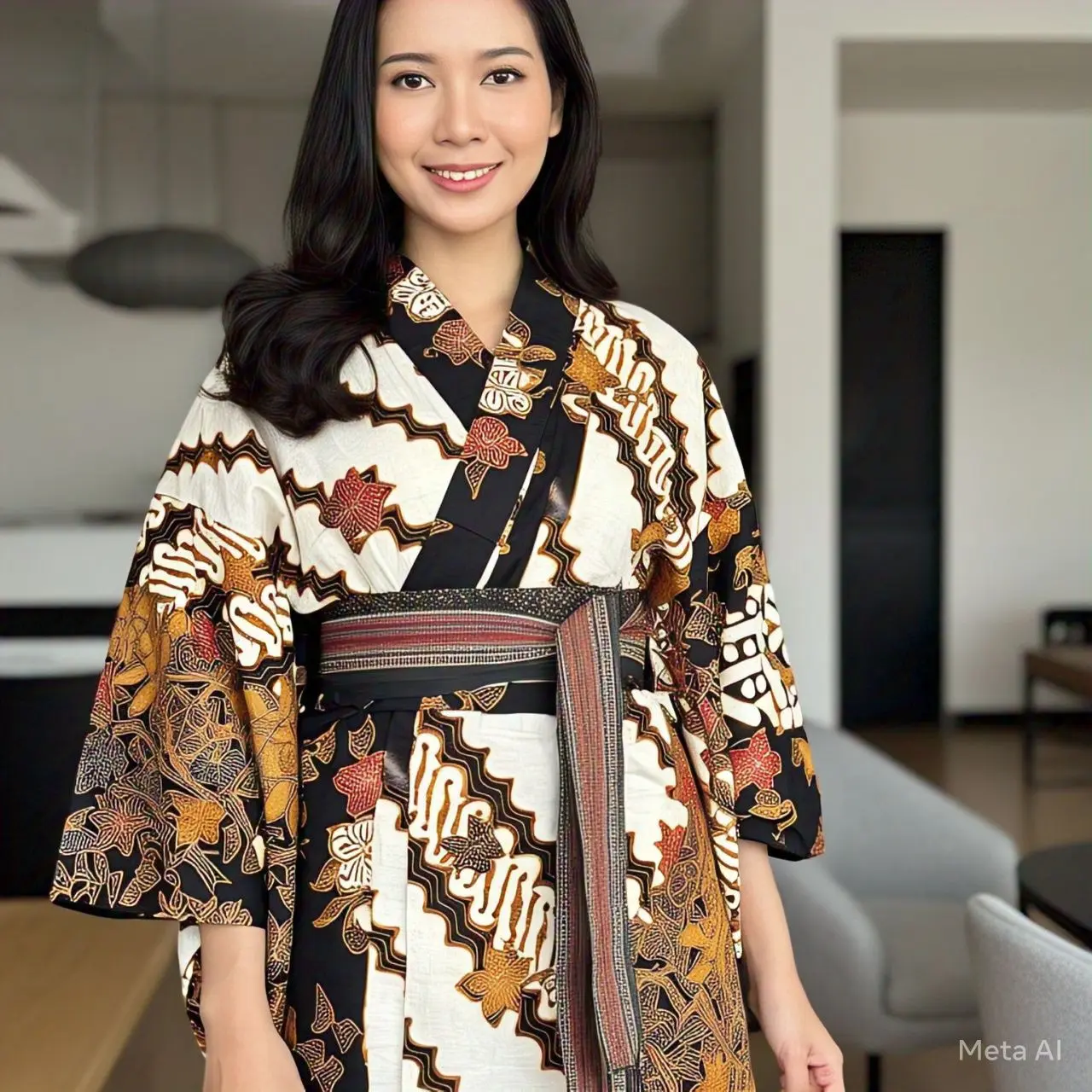 5 Model Baju Batik Atasan Wanita Lengan Panjang Modern 2025, Jadi ...