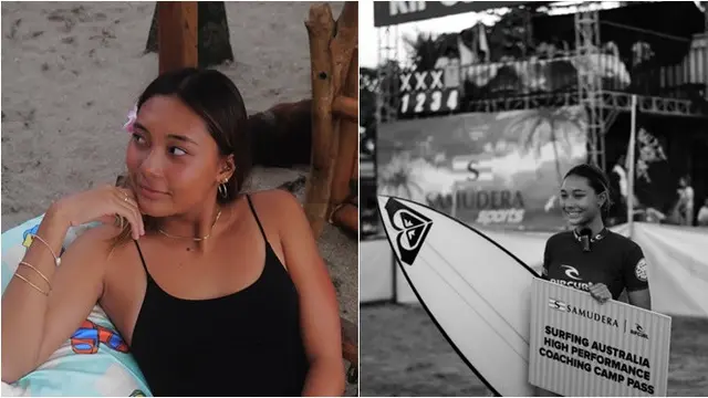 6 Potret Suri Jabrik, Keponakan Luna Maya yang Jadi Surfer Profesional - ShowBiz Liputan6.com