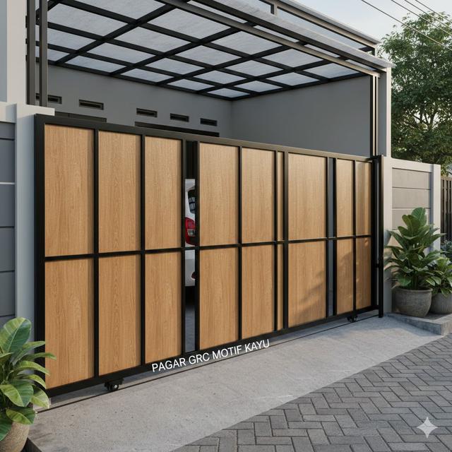 11 Model Pagar Rumah Sliding Modern untuk Carport Kecil, Solusi Lahan ...