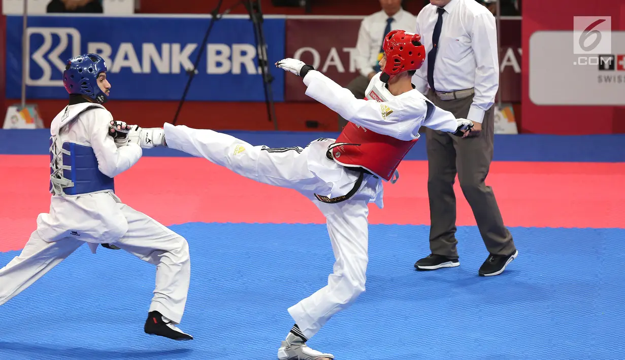 FOTO: Aksi Ibrahim Zarman Tekuk Atlet Taekwondo Pakistan di Asian Games ...