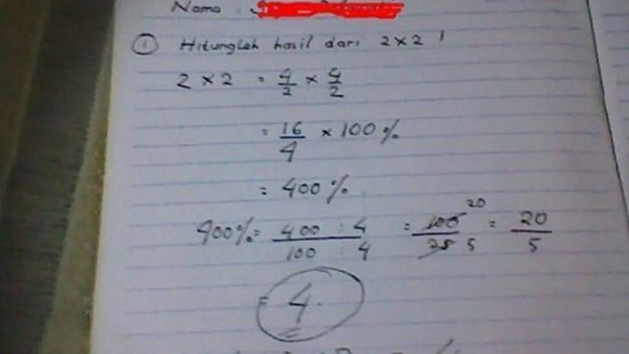 6 Rumus Matematika Buatan Murid Ini Bikin Dahi Guru Jadi Berkerut - Hot ...